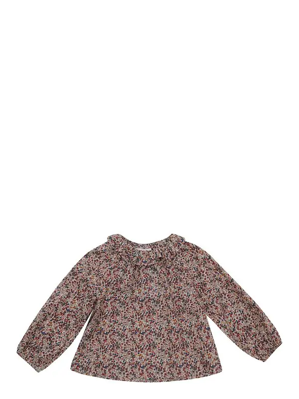 TEDDY MINOU Long Sleeve Cotton Shirt - Red