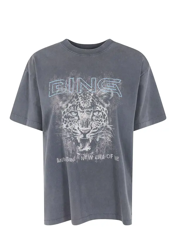 ANINE BING T-shirt Tiger Design "cade - Black
