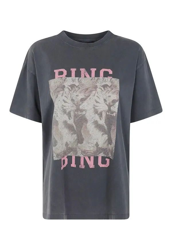 ANINE BING T-shirt Graphic "cade - Black