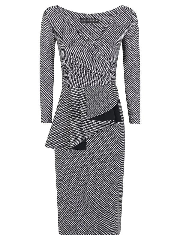 Chiara Boni La Petite Robe Dress Houndstooth "ariane - Black