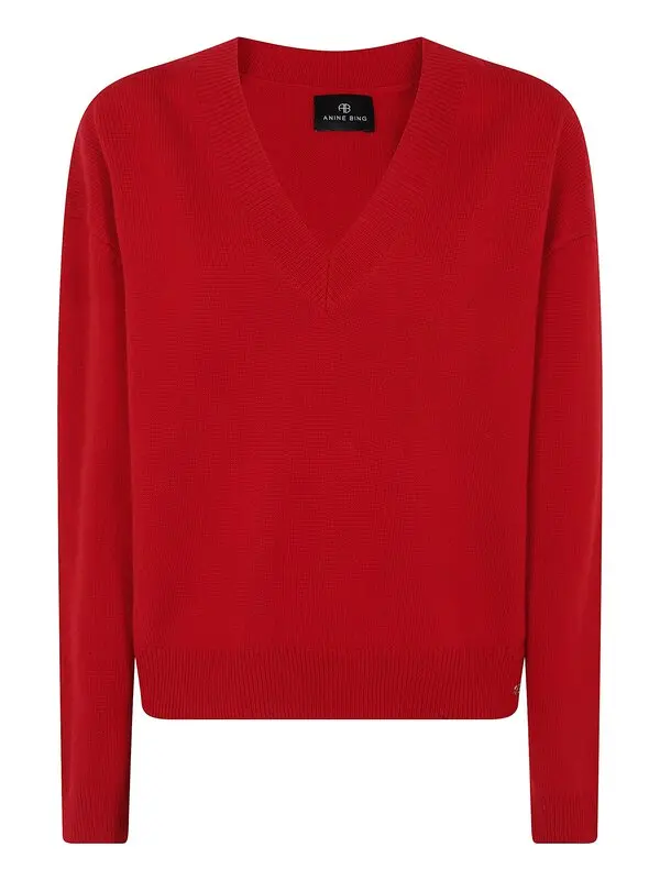 ANINE BING Sweater Long Sleeve "lee - Red