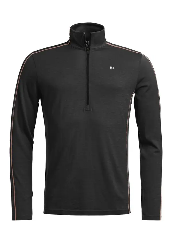 ORTOVOX 185 Rock'n'wool Zip Neck - Black
