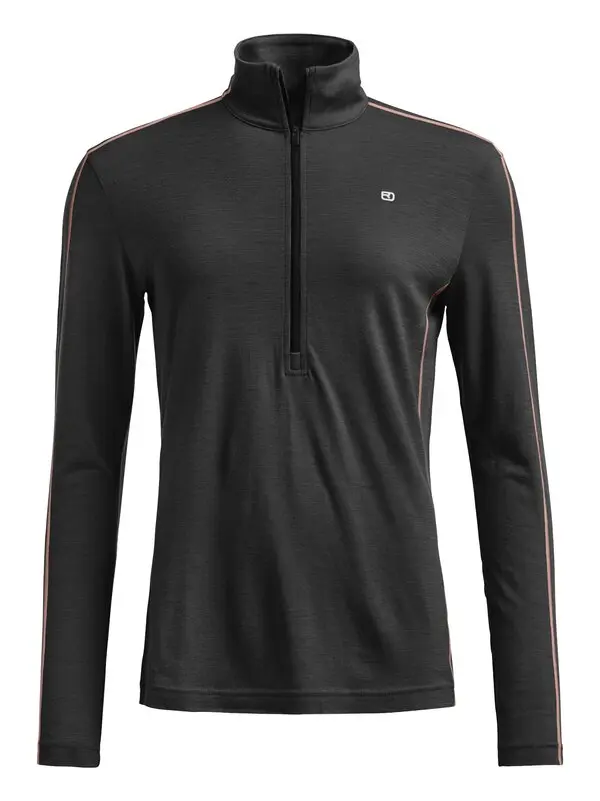 ORTOVOX 185 Rock'n'wool Zip Neck - Black