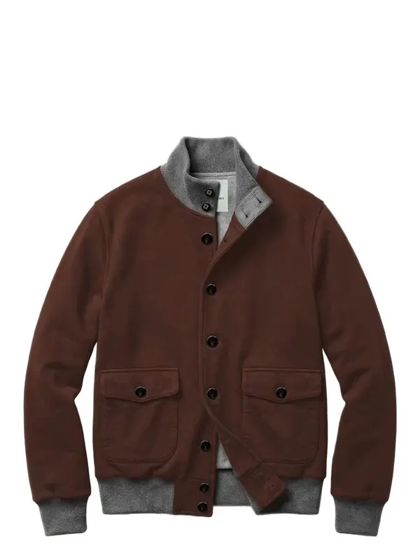 BLUSONARY Bomber Jacket - Brown