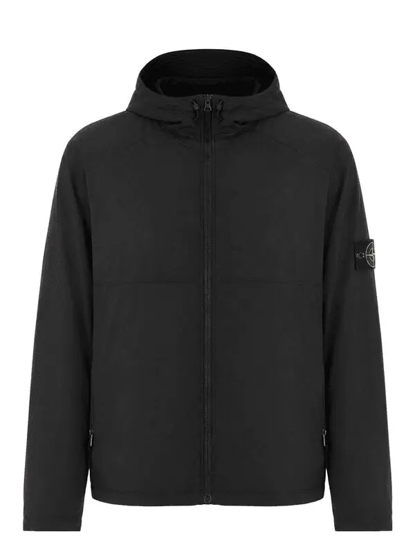 Stone Island Ultralight Nylon Hooded Jacket - Black