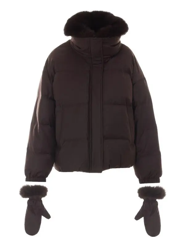 YVES SALOMON Doudoune Down Jacket - Brown