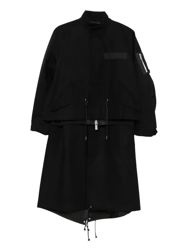 Sacai Coats Military Coats - Black