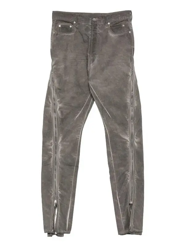 Rick Owens Grey Denim Wide-leg Jeans - Gray