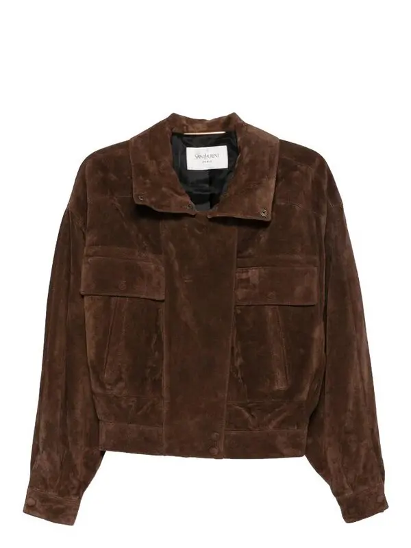 Saint Laurent Jackets Leather Jackets - Brown
