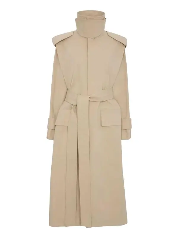 Victoria Beckham Philippa Belted Trench Coat - Brown