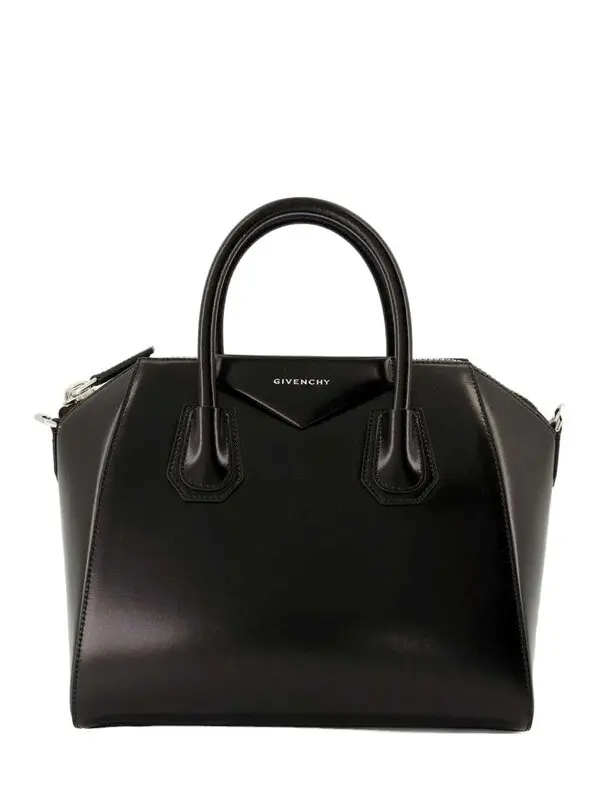 Givenchy Small Antigona Handbag In Leather - Black