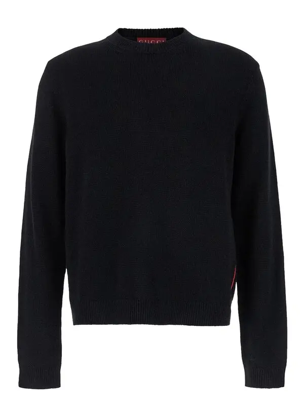 Gucci Cashmere Crewneck Sweater With Web Detail - Multicolor