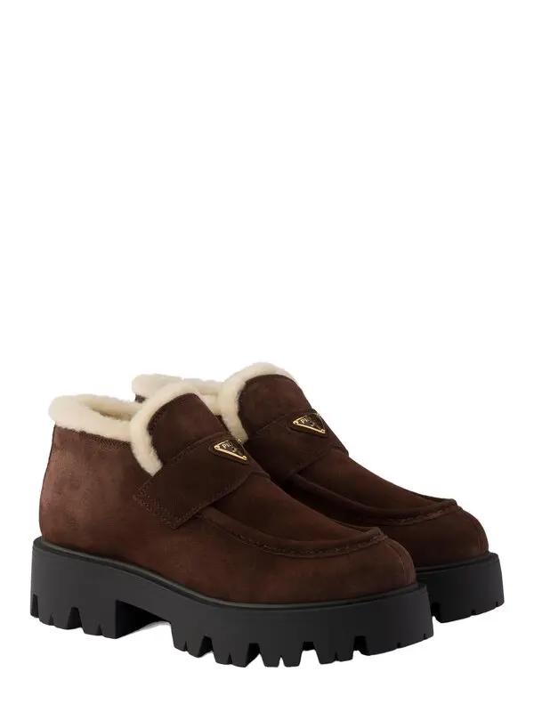 Prada Suede Loafers - Brown