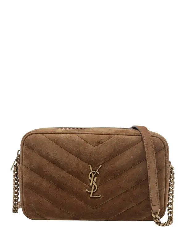 Saint Laurent Suede Loulou Camera Bag - Gold