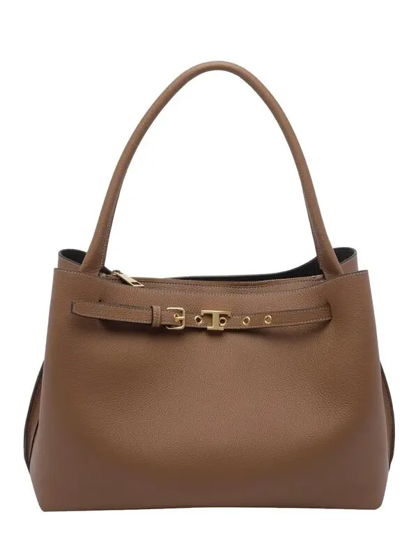 TOD'S Small T Signature Handbag - Gold