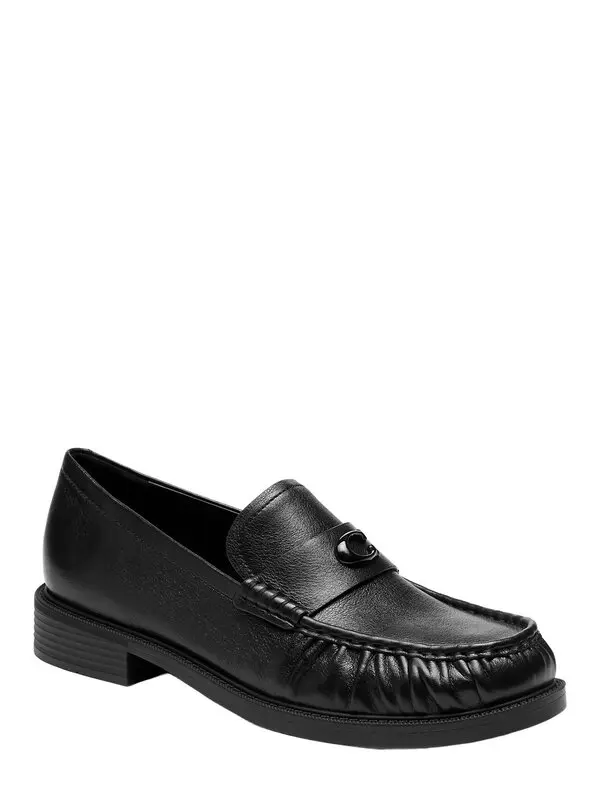 COACH Soft Leather Loafers - Black