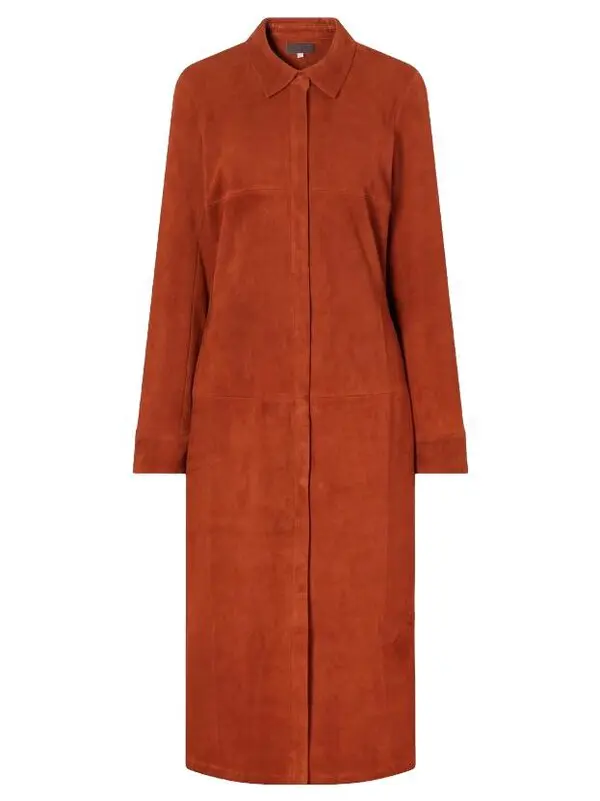Stouls Becky Suede Midi Dress - Orange
