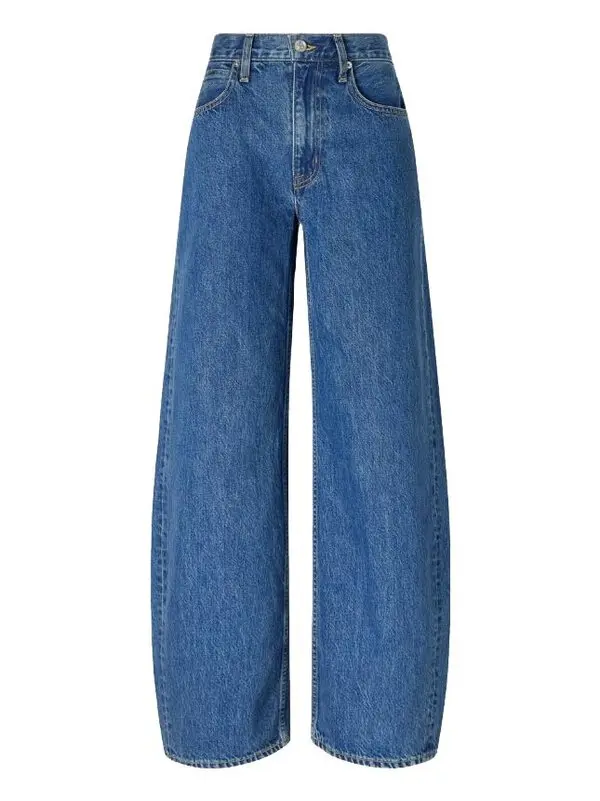 SLVRLAKE Estelle High-rise Wide-leg Jeans - Dark Denim