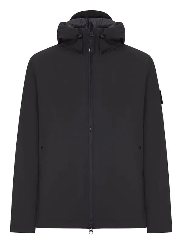 Stone Island Technical Hooded Zip-up Jacket - Black