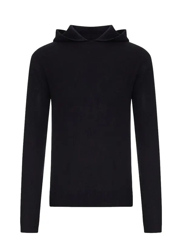 Rick Owens Knitted Hoodie - Black