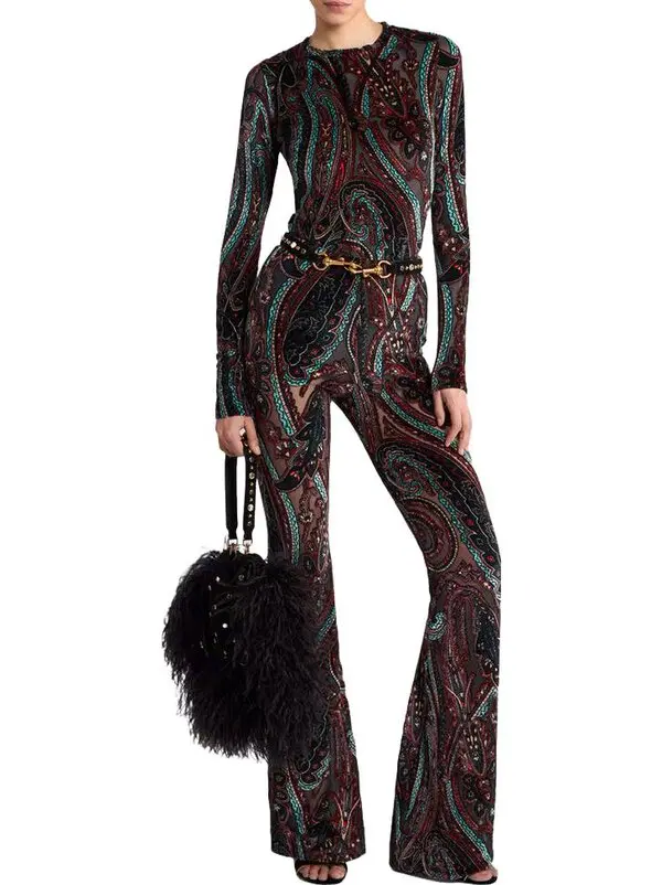 Etro Jacquard Chenille Sweater With Paisley Pattern - Multicolor