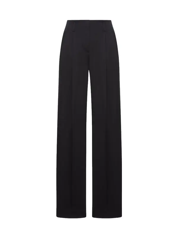 GOLDEN GOOSE Women`s Wool Gabardine Trousers - Black