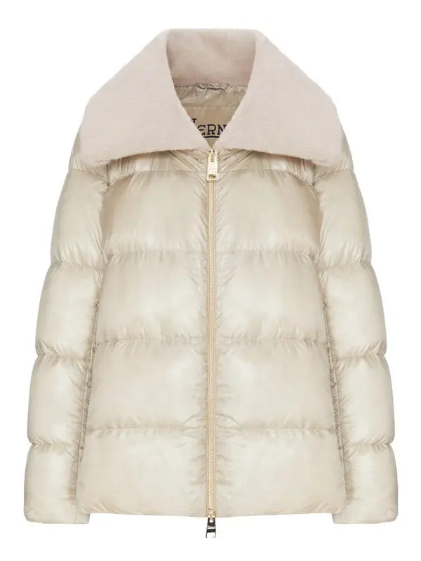 Herno Shiny Down Jacket With Fur Collar - Multicolor