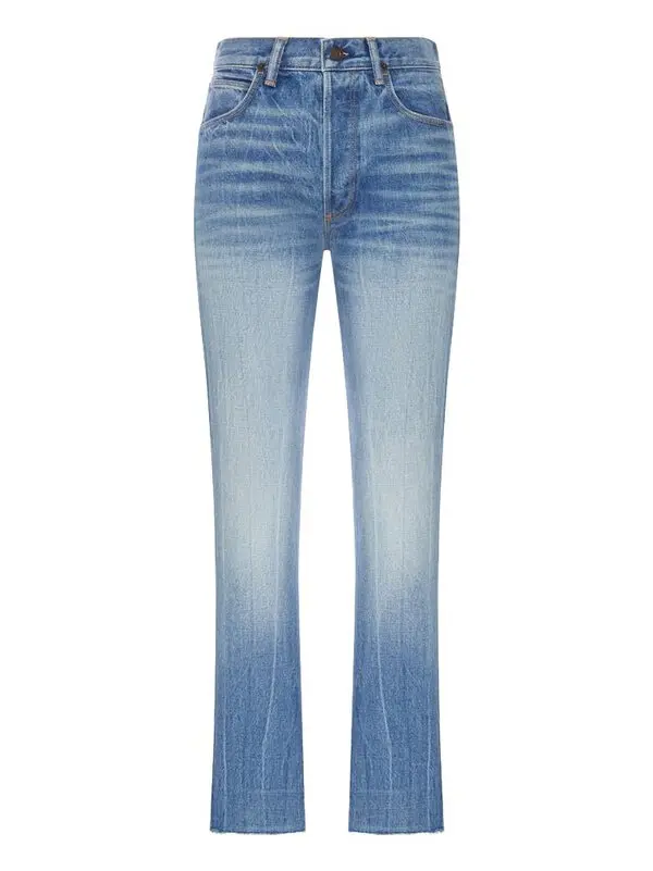 TOM FORD Slim Bootcut Jeans In Washed Denim - Multicolor