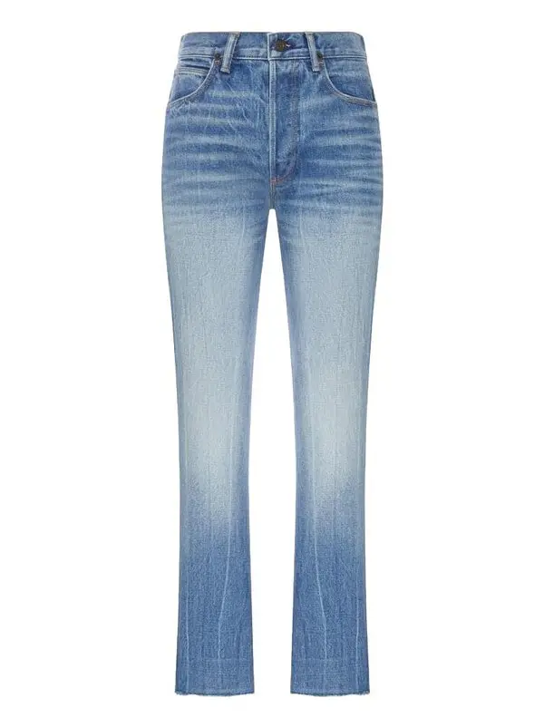 TOM FORD Slim Bootcut Jeans In Washed Denim - Multicolor