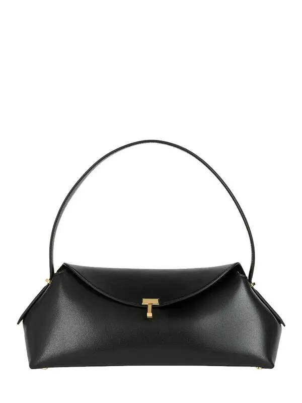 TOTEME Leather Shoulder Bag - Black