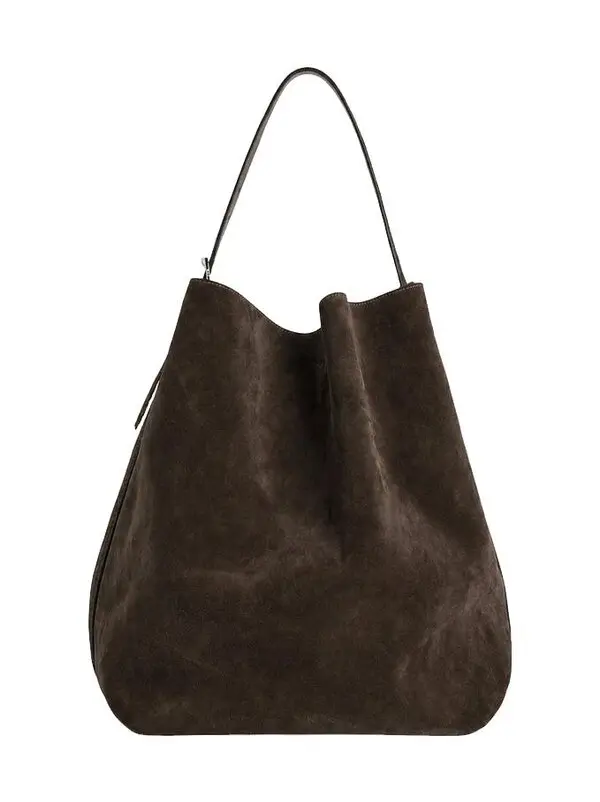 TOTEME Suede Belted Tote Bag - Brown