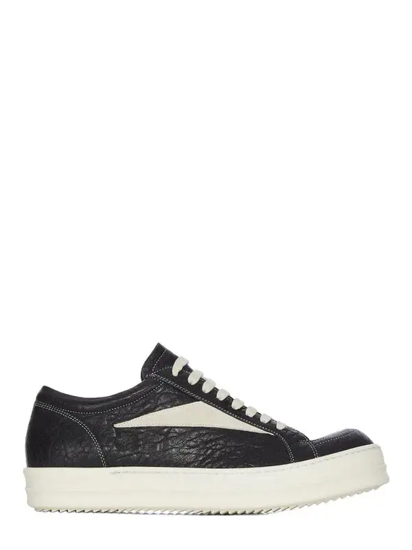 Rick Owens Vintage Hammered Calfskin Sneakers - Black