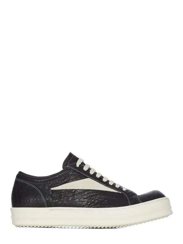 Rick Owens Hammered Calfskin Sneakers - Black
