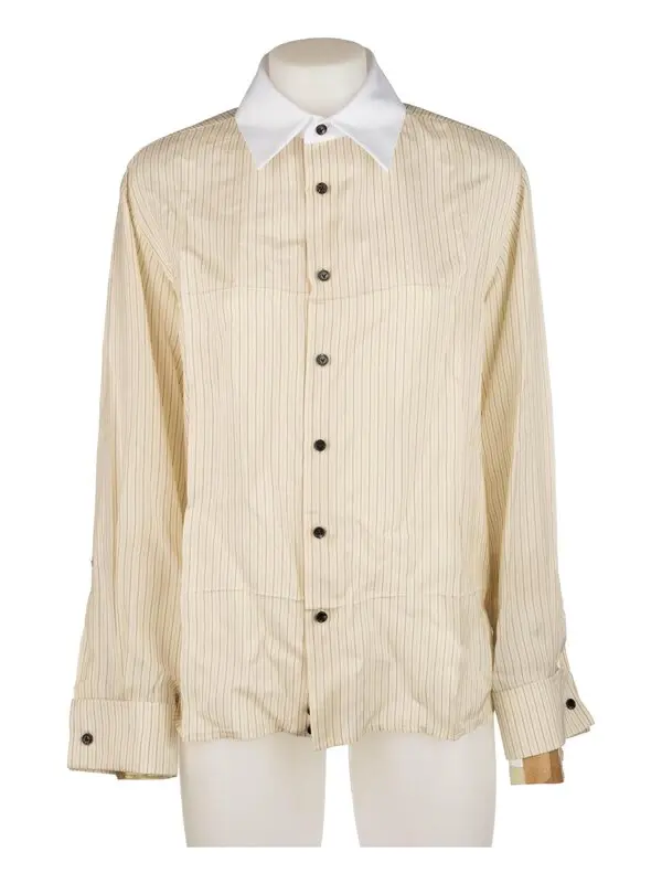 Bottega Veneta Striped Long Sleeve Button Up Shirt - Multicolor