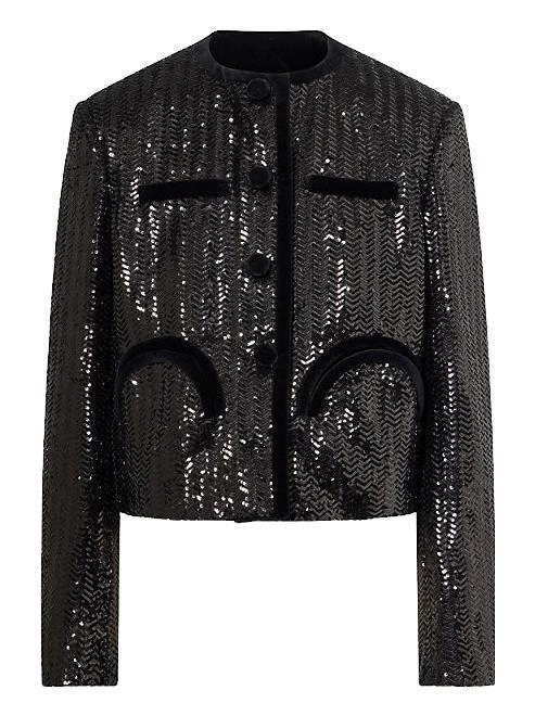 BLAZÉ MILANO All About You Sequinned Bolero Jacket - Black
