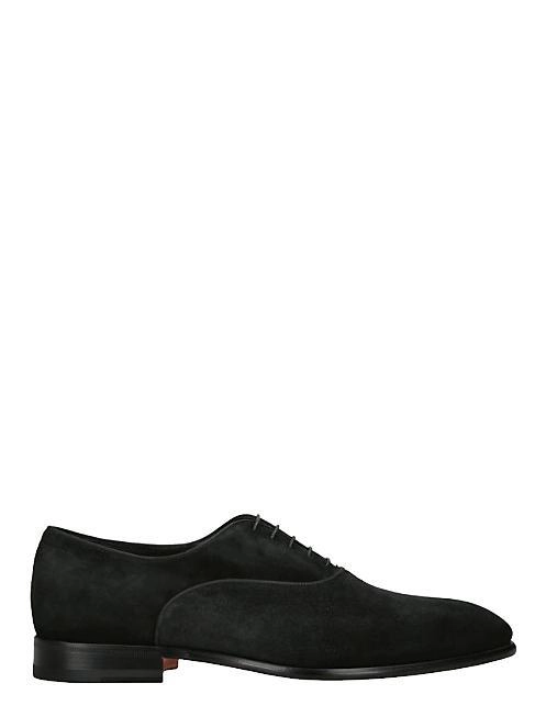 Santoni Adrian Suede Oxford Shoes - Black