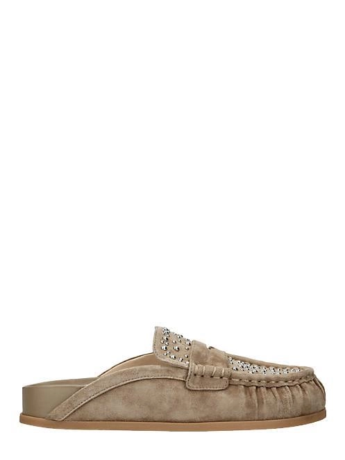 Dolce Vita Jodero Studded Suede Loafers - Tan