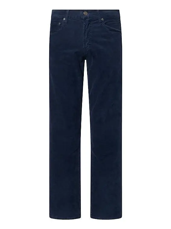 Citizens Of Humanity Elijah Straight-leg Stretch-cotton Corduroy Trousers - Navy