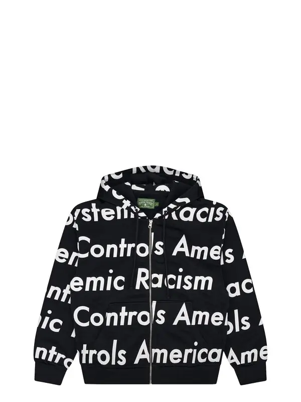 DENIM TEARS Srca Graphic 1 Zip-up Hoodie - Black
