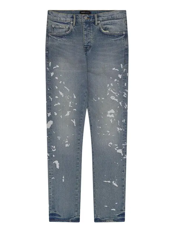 PURPLE BRAND Manganese Paint Emb Straight Jeans 'mid Indigo - Blue