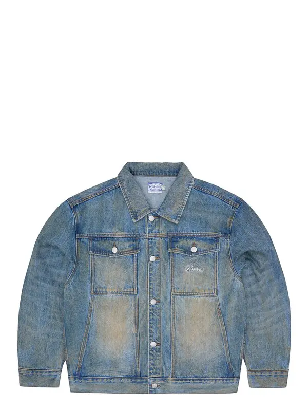CORTEIZ Ardwear Panel Denim Jacket 'washed Indigo - Blue