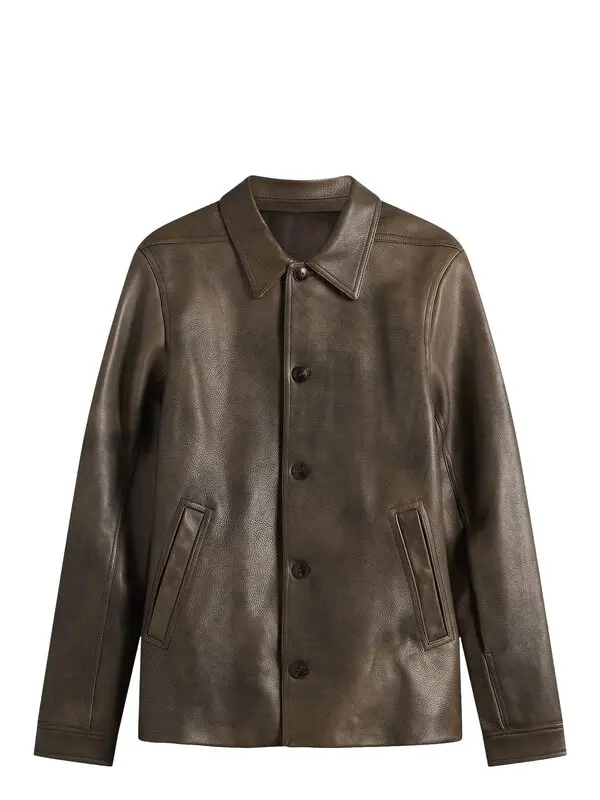 Rick Owens Buttoned Brad Jacket 'washed - Black