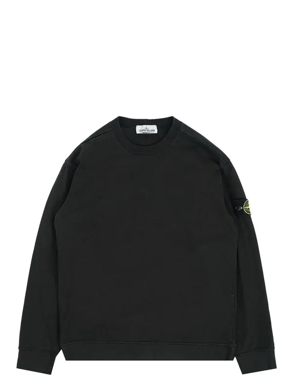 Stone Island Logo Patch Long-sleeve T-shirt - Black