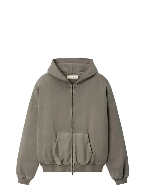 Fear Of God 90s Zip-up Hoodie 'washed Seal - Grey