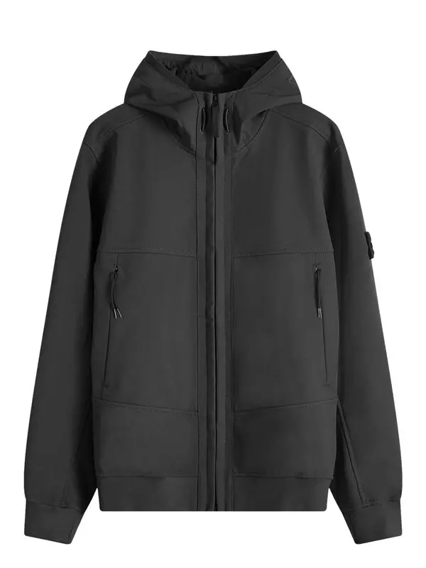 Stone Island Light Hooded Jacket - Black