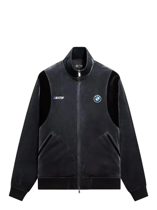 Kith For Bmw Velvet Rui Track Jacket 'react - Black