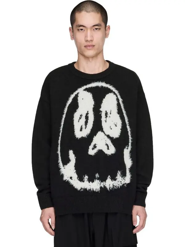 Adidas Y-3 Chito Graphic Knitted Sweater - Black