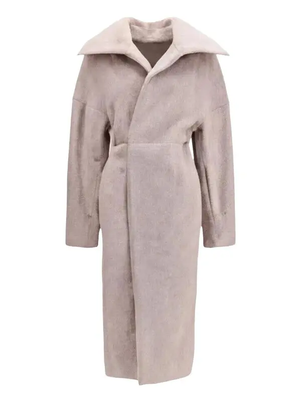 Rick Owens Dracucollar Belted Coat - Tan