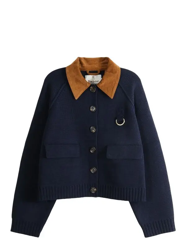 Barbour Alverstone Knitted Cardigan - Blue