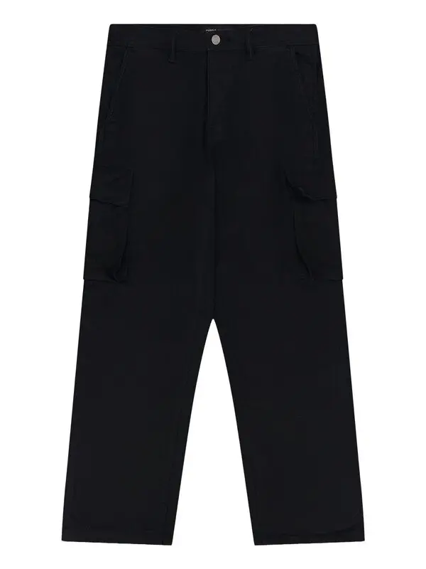 PURPLE BRAND Cotton Cargo Pants - Black